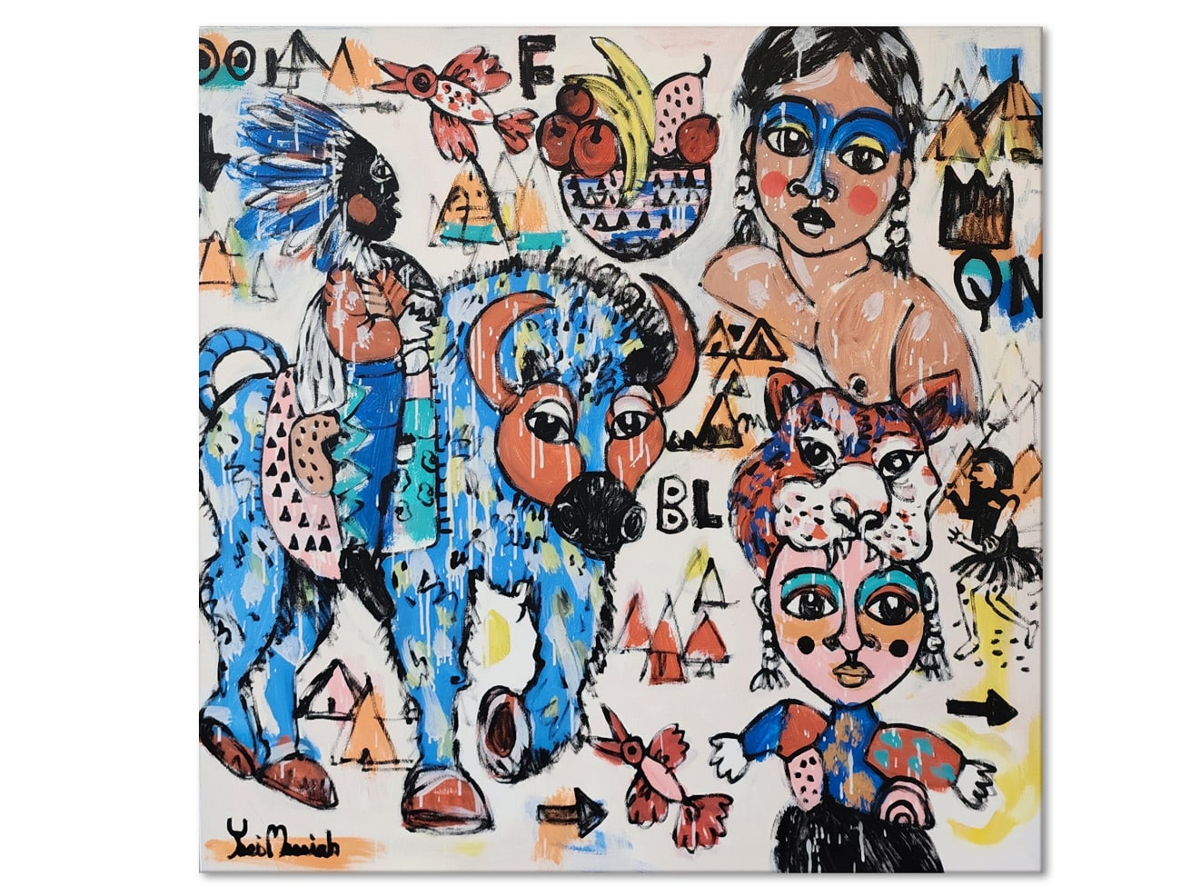 Yosi Messiah Artwork | Hero Rider - 122x122cm | Soho Galleries Sydney